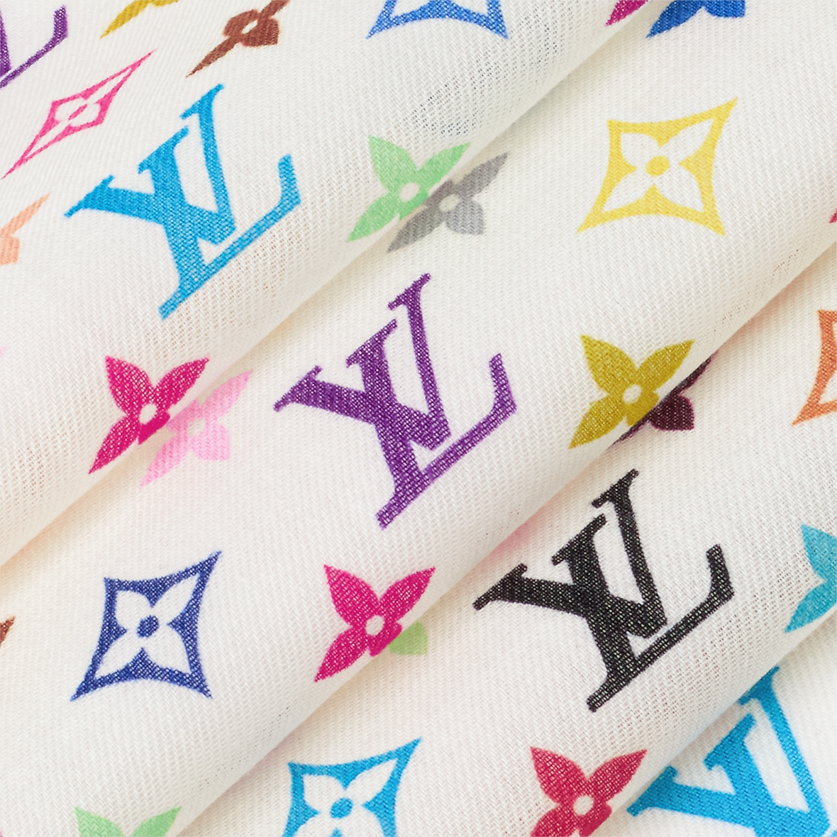 Khăn Choàng Monogram Multicolor LV x TM . Màu Trắng - Phụ kiện | LOUIS ...