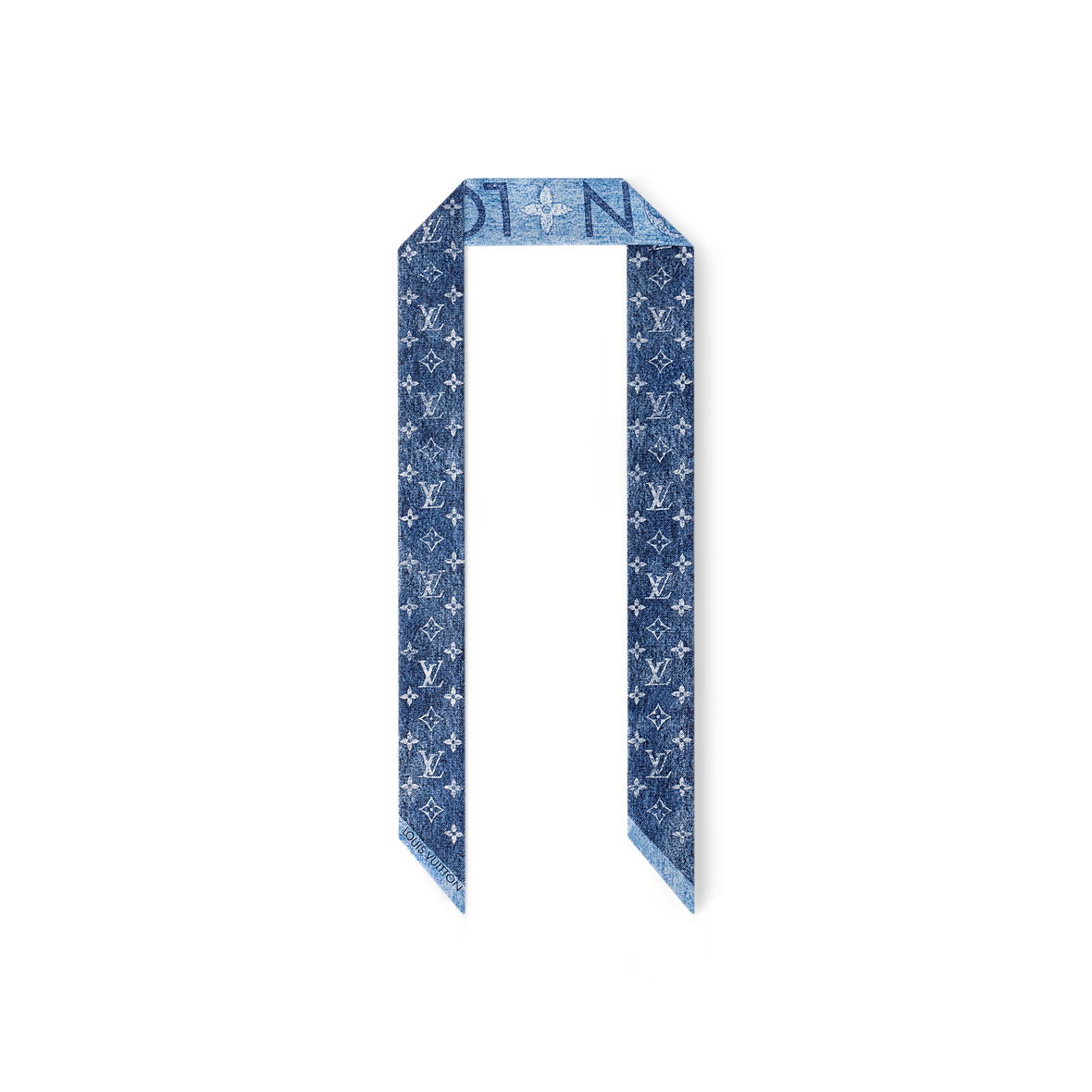 Khăn Lụa Monogram Infinity Denim BB . Màu Xanh dương - Phụ kiện | LOUIS ...